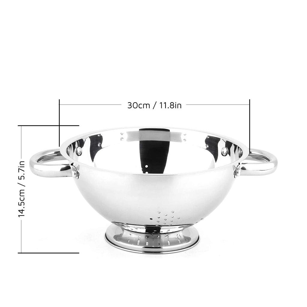 Two-Handled Stainless Steel Colander, 8 3/5 Inch – Jean Patrique ...
