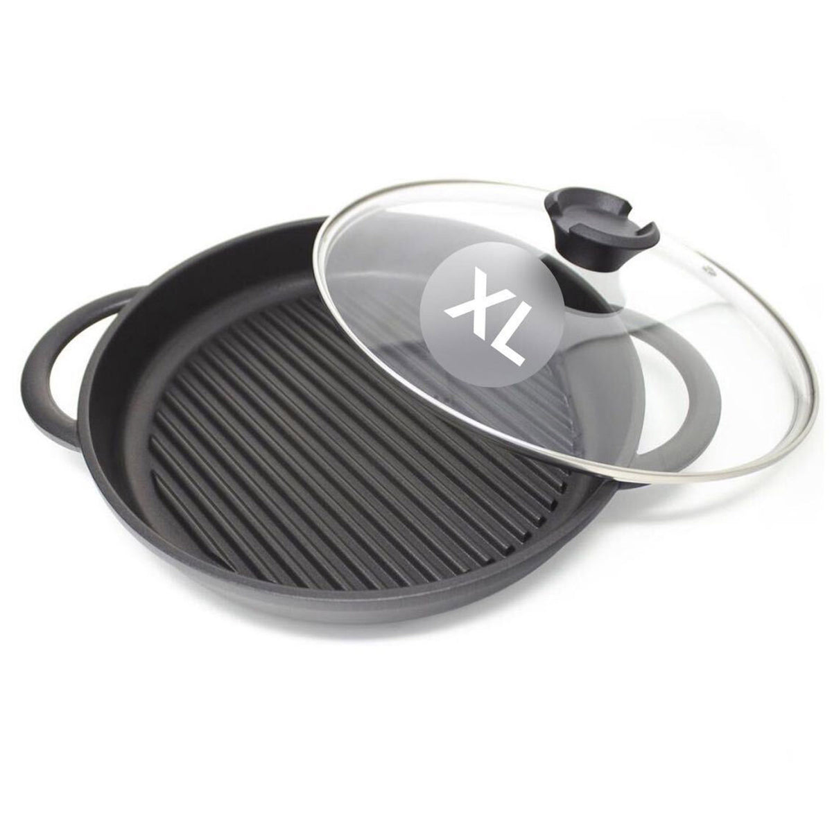 The Whatever Pan XL - Cast Aluminium Griddle Pan with Glass Lid – Jean ...